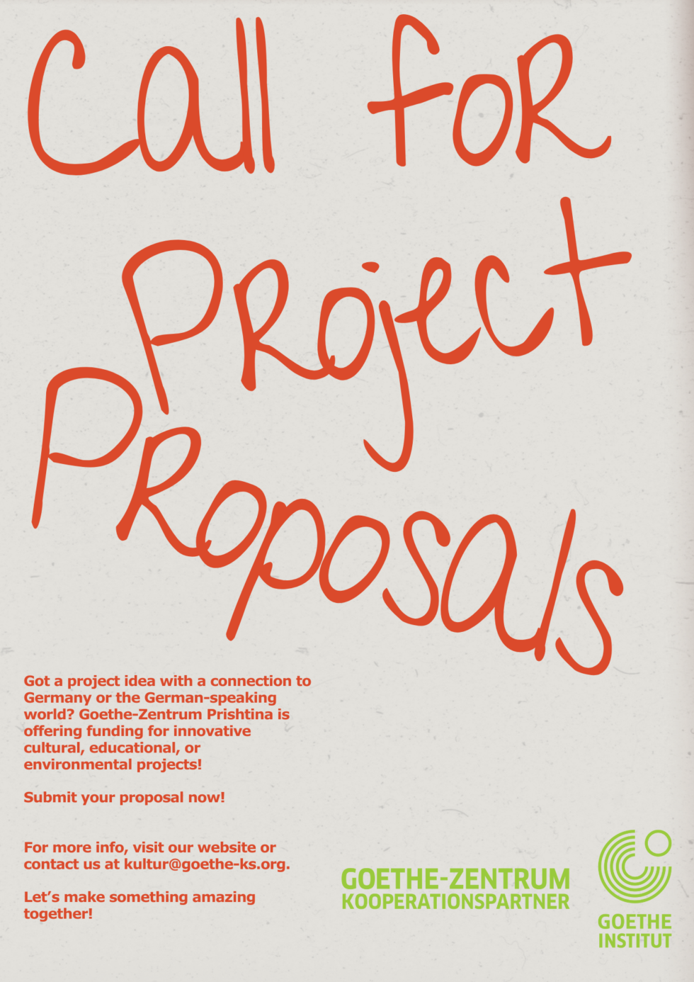 Open Call for Project Proposals 2025 | Goethe-Zentrum